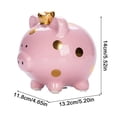 NOVELAR Pink Ceramic Pig Bank, Safe Rounded Corners and Bright Colors ...