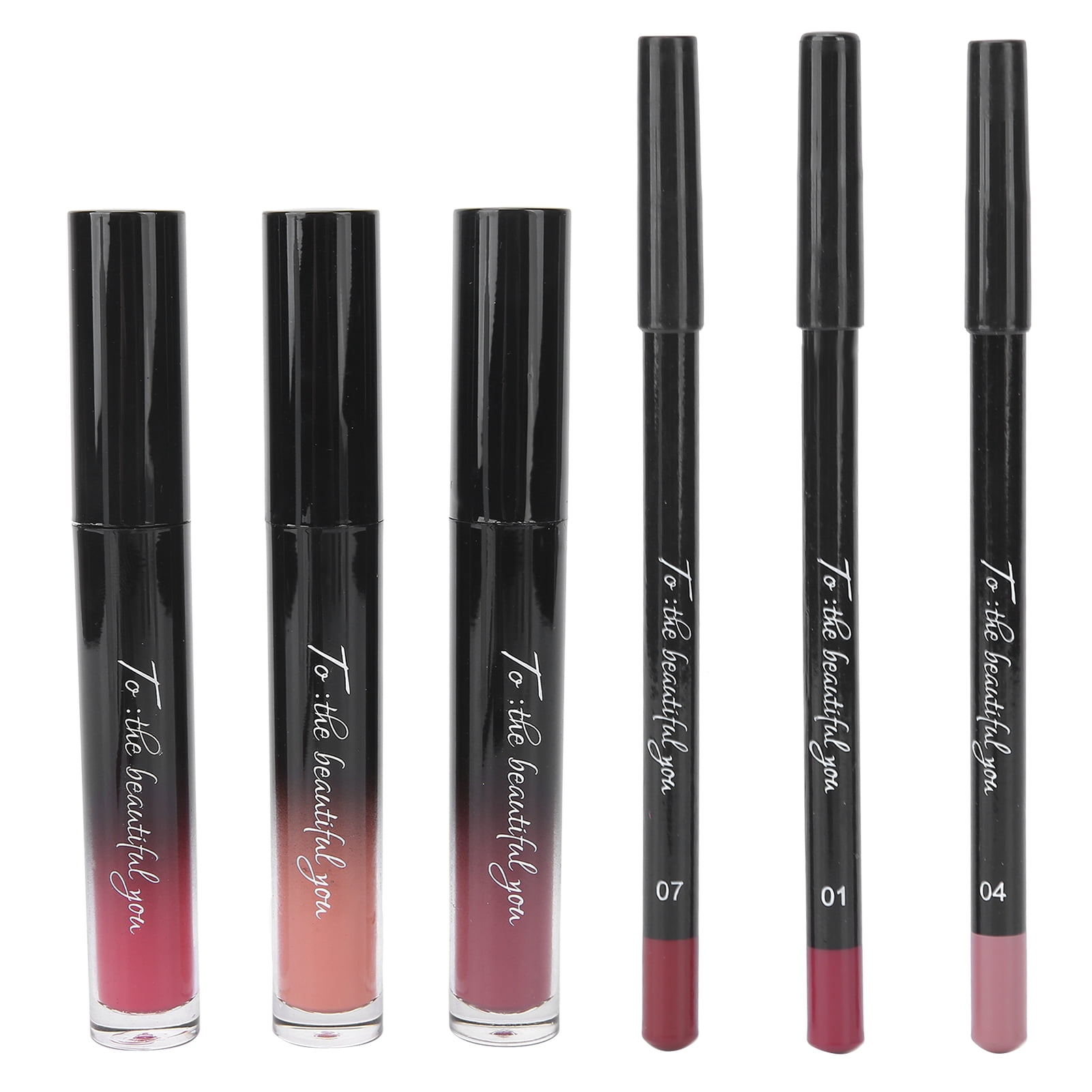 Juego De Pintalabios, Lápiz Delineador De Labios Portátil De Larga Duración, Ampliamente ...