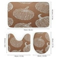 4Pcs Shower Curtain Sets with Rugs Brown Pumpkin Shower Curtain Set ...