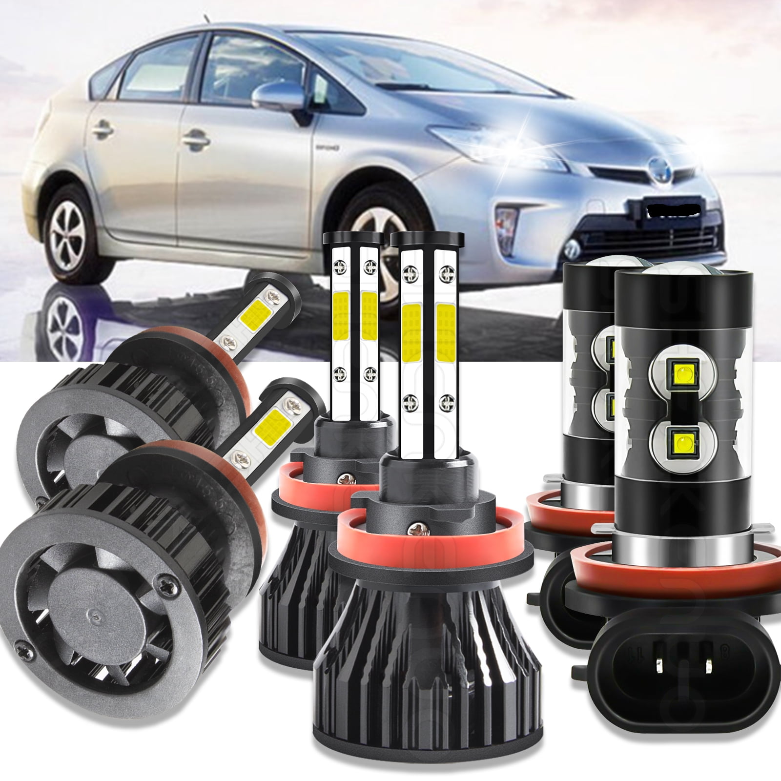 BMZONCC LED Headlight Bulbs for Toyota Prius 2010-2017, High/Low Beam ...