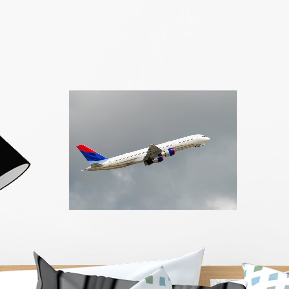 Modern Passenger Jet Boeing Wall Mural Decal by Wallmonkeys Vinyl Peel ...