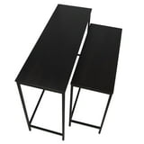 Bloomingville Oak Metal and Acacia Nesting Tables, Black, Small and ...