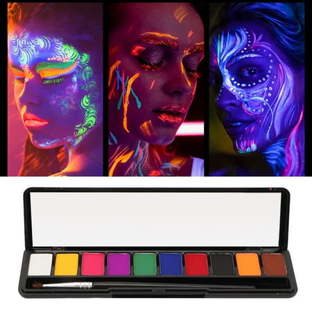 10 Colors Face Body Paint Set,Facepaint Makeup Palette Set Colorful ...