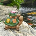 Teresa's Collections 6.7'' Turtle Garden Statue with Solar Lights ...