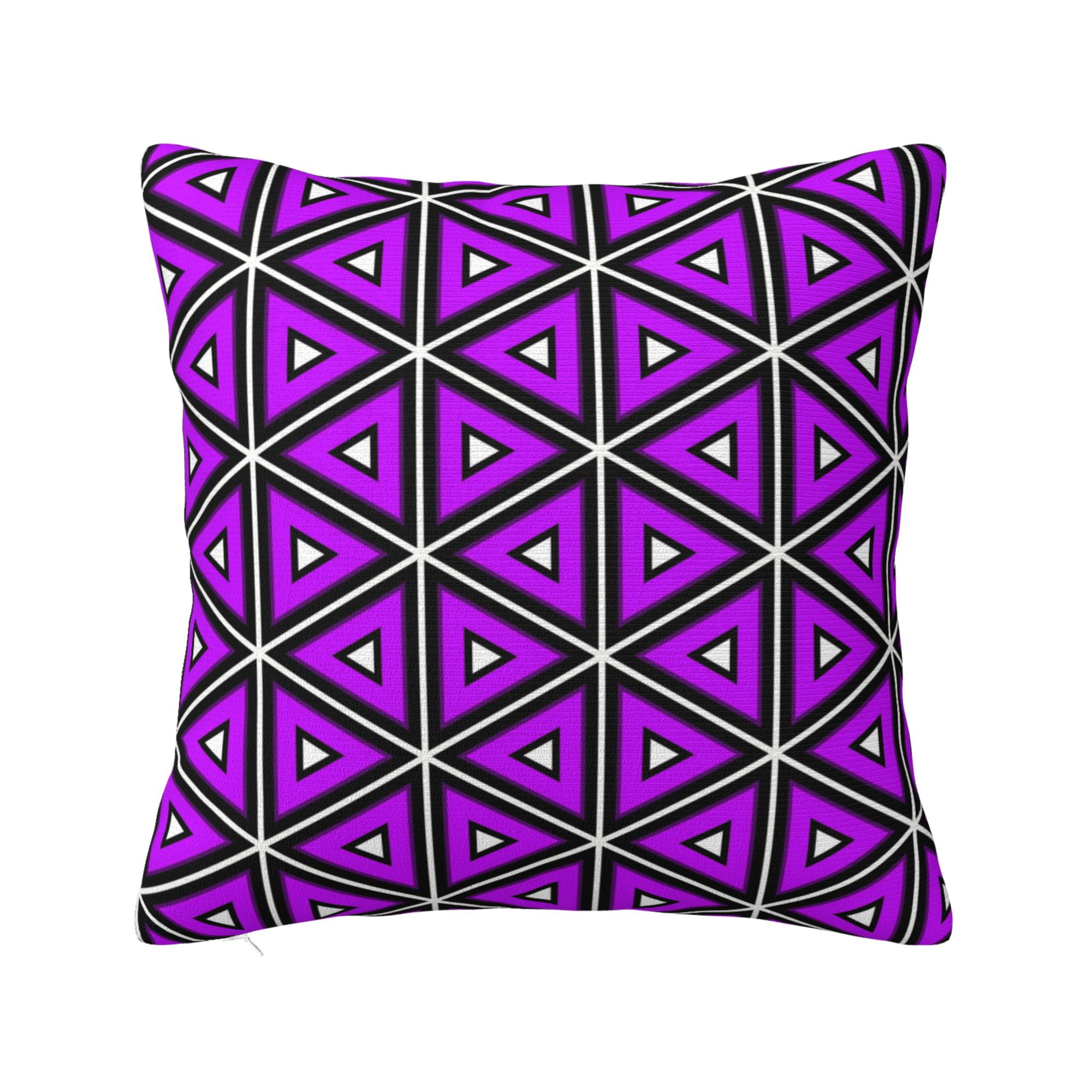 ZICANCN Purple Triangle Seamless Structure Decorative Throw Pillow ...