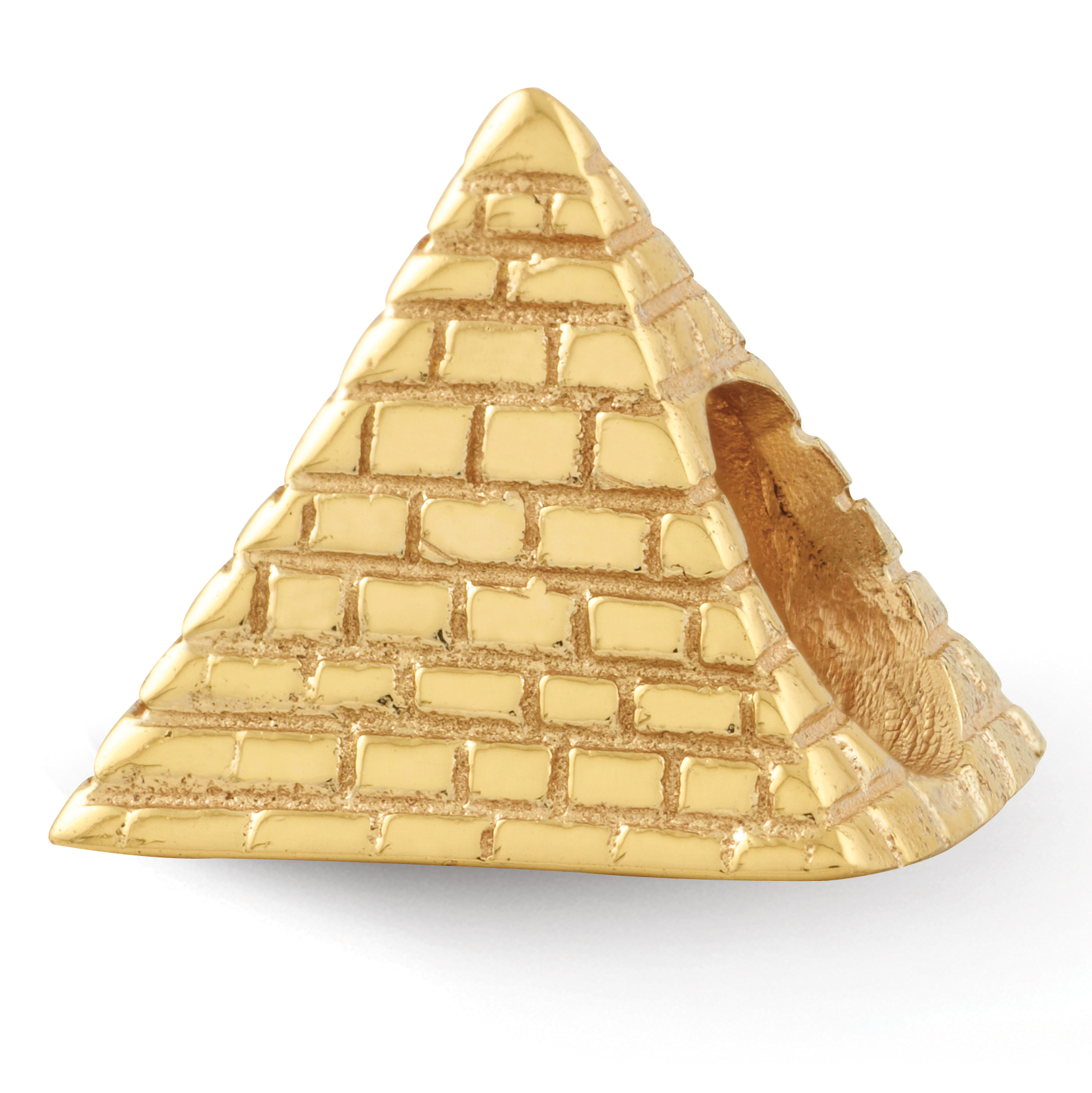 Sterling Silver Gold-plated Reflections Pyramid Bead - Walmart.com