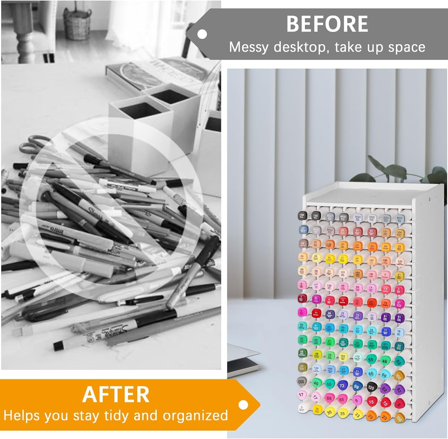 Art Supply Storage TOOLI-ART 72 Marker Storage Tray - Adjustable ...