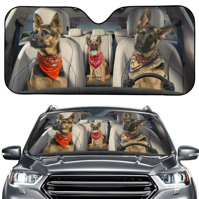 NETILGEN German Shepherd Dog Party Car Sunshade Universal Fit Truck ...
