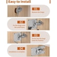 6-Pack Cabinet Hinge Repair Plate Kit – Durable Stainless Steel Hinge ...