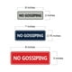 Signs ByLITA Standard No Gossiping Sign (Black Gold) - Medium - Walmart.com