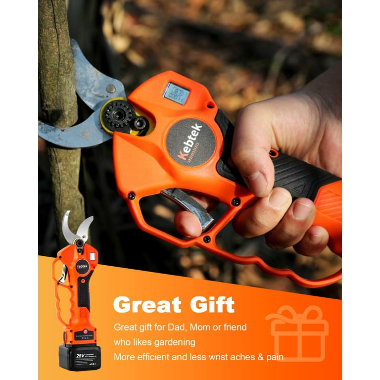 Kebtek Professional Pruning Shears Battery Powered, 25V, 55% OFF