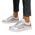 CHWshoes Glitter Sparkly Low Top Sequins Lace Up Tennis Shoes Comfort ...