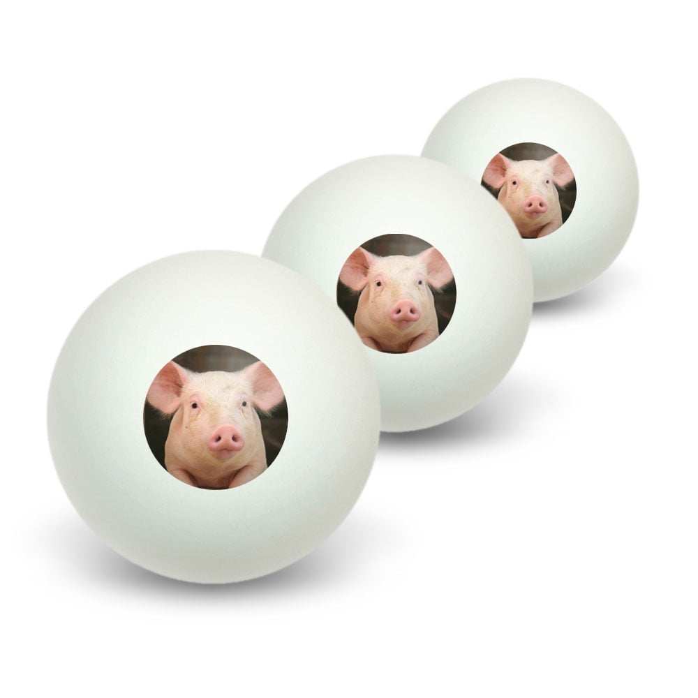 Little Pig Piggy Novelty Table Tennis Ping Pong Ball 3 Pack - No. 2 ...
