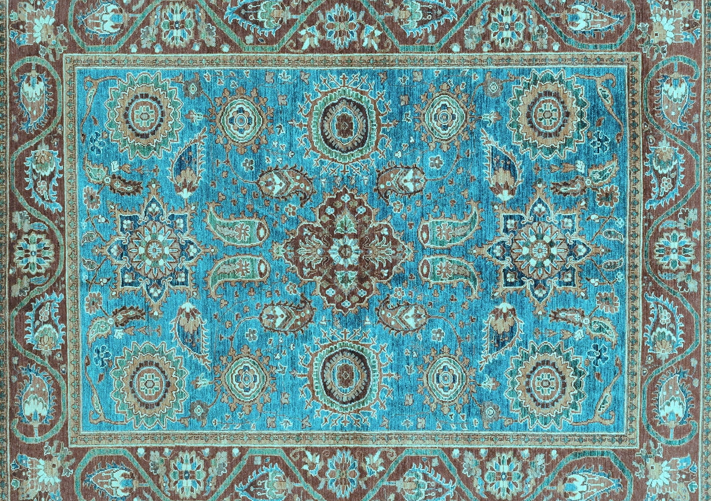 Ahgly Company Indoor Rectangle Oriental Light Blue Traditional Area ...