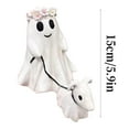 Ghost Figurine Halloween Ghost Walking His Ghost Dog Halloween ...