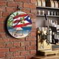 4th of July Round Metal Signs for Outside Puerto Rico Flag Frog Tin ...