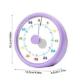 Analog Visual Timer – Round Countdown Clock, Mechanical Operation, Easy ...