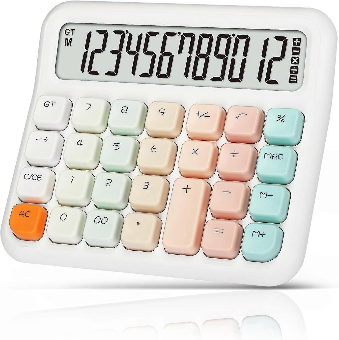 Calculadora de escritorio de 12 dígitos, calculadora básica retro ...