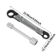 Black Double-End Ratcheting Pipe Wrench 5/8" & 15/16" Hex Socket for ...