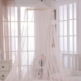 Pink Oasis Round Hoop Polyester Sheer Mosquito Netting Bed Canopy ...