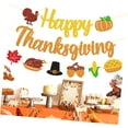Hotbar Happy Thanksgiving Banner, Thanksgiving Day Garland Fall Maple ...