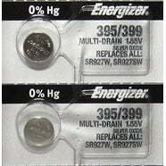 Energizer 395/399 SR927 Silver Oxide Button Battery 1.55V - 2 Pack with ...
