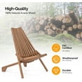 VINGLI FSC Acacia Wood Folding Outdoor Chairs,Weather-Resistant Wooden ...