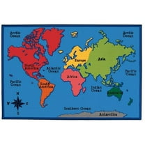 World Map 4 ft. x 6 ft. - Walmart.com