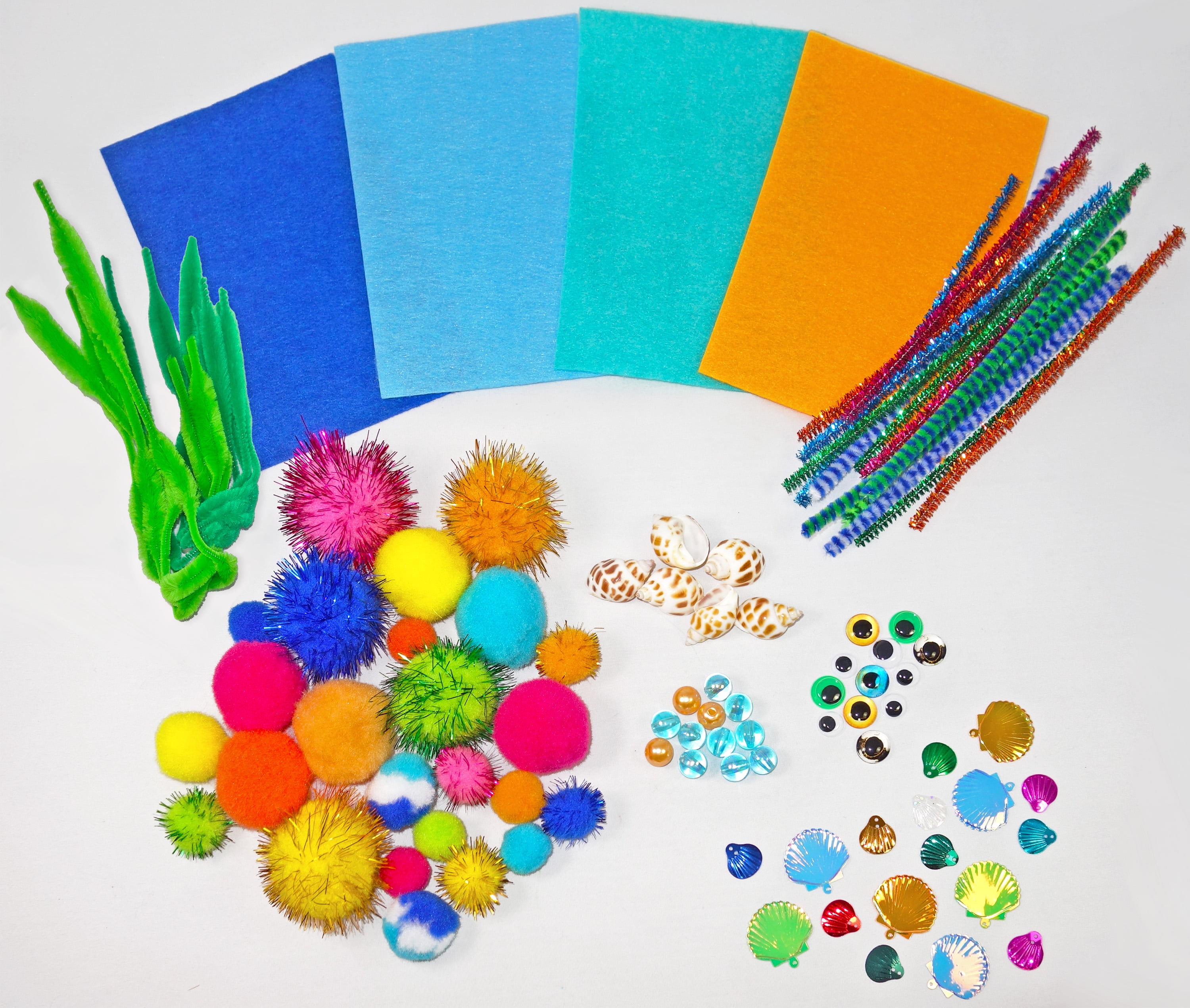 Smarts & Crafts Deep Sea Craft Kit, 200+ Pieces, For Children Ages 6 ...