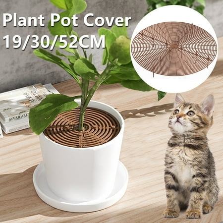 Indoor Plant Pot Cover 7.5Inch Plastic Plant Pot Grid Protector Sturdy ...