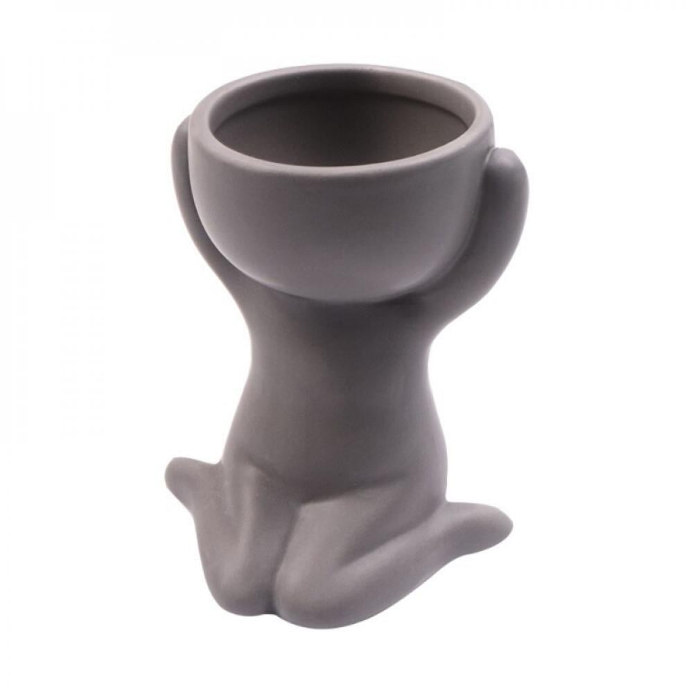 CawBing Human Shaped Planter Pot Ceramic Succulent Planter Vase Planter ...