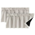 Valances for Windows Set 2Pcs Light Blocking Short Small Topper Valence ...