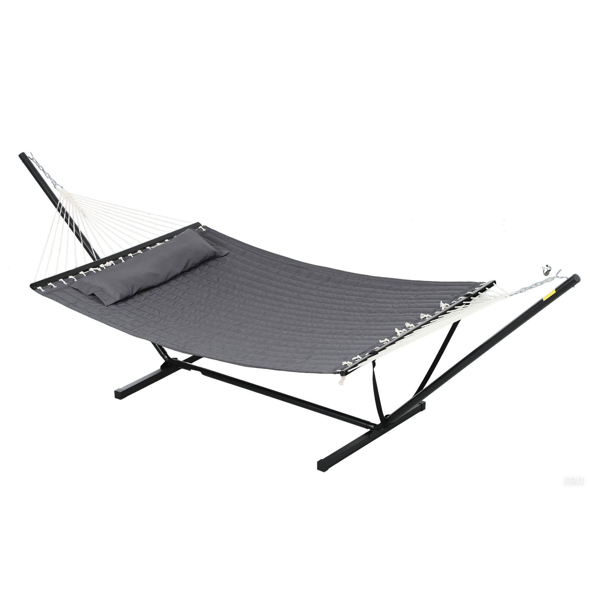 Click here for Outsunny Quilted Double Hammock With Stand And Pil... prices