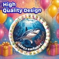 7.5x Inch Edible Cake Toppers – Shark Themed Birthday Party Collection ...