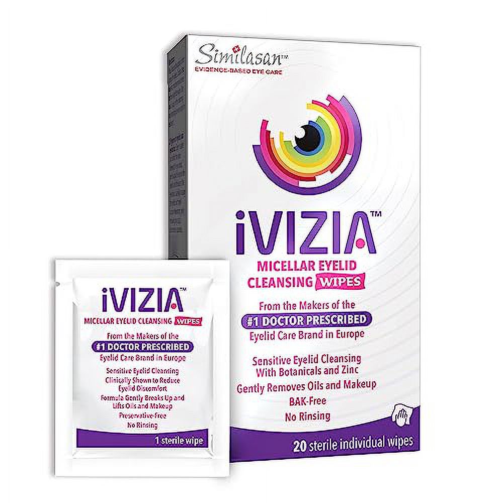 iVIZIA Eyelid Cleansing Wipes for Sensitive Eyelid Cleansing ...