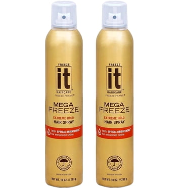 Freeze IT Mega Freeze Hair Spray, Extreme Hold,10 oz, 2 Count - Walmart.com
