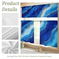 Blue Gold Marble Texture Kitchen Curtain Valance Tier Set, 3 Pieces ...