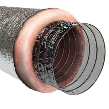 Johns Manville Quietflex Rip-Stop Silver Jacketed Flex Duct, 8 In ...