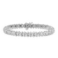 925 Sterling Silver Polished Box Catch Closure Rhodium Plated Diamond ...