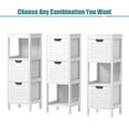 Costway Multifunction Bamboo Wooden Floor Cabinet Bathroom Storage Rack ...