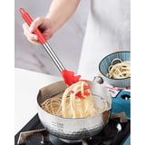 Pack of 2 Silicone Pasta Fork, Kitchen Heat Resistant Noodle Spoon ...