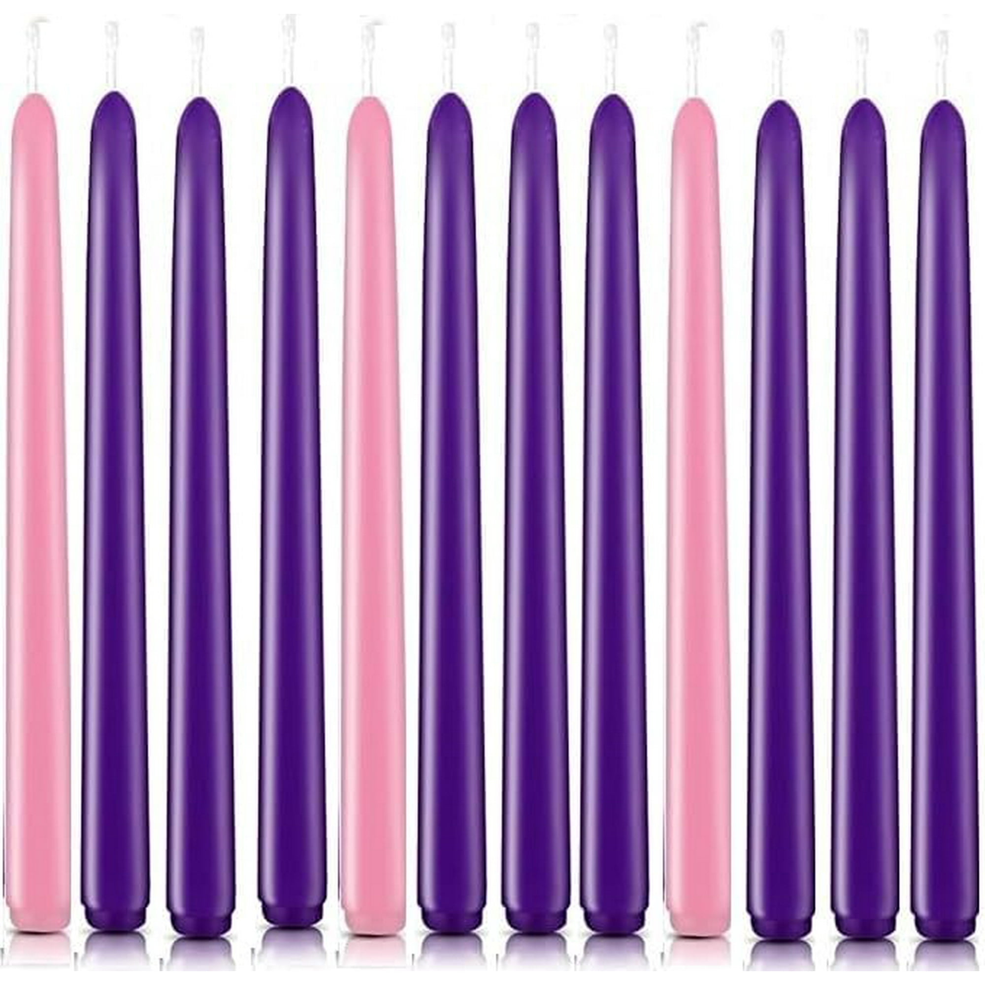 Click here for Nobrand 12 Pack Advent Taper Candles Set (9 Purple... prices