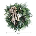Christmas Farmhouse Wreaths for Front Door, Winter Rattan Wreath with ...