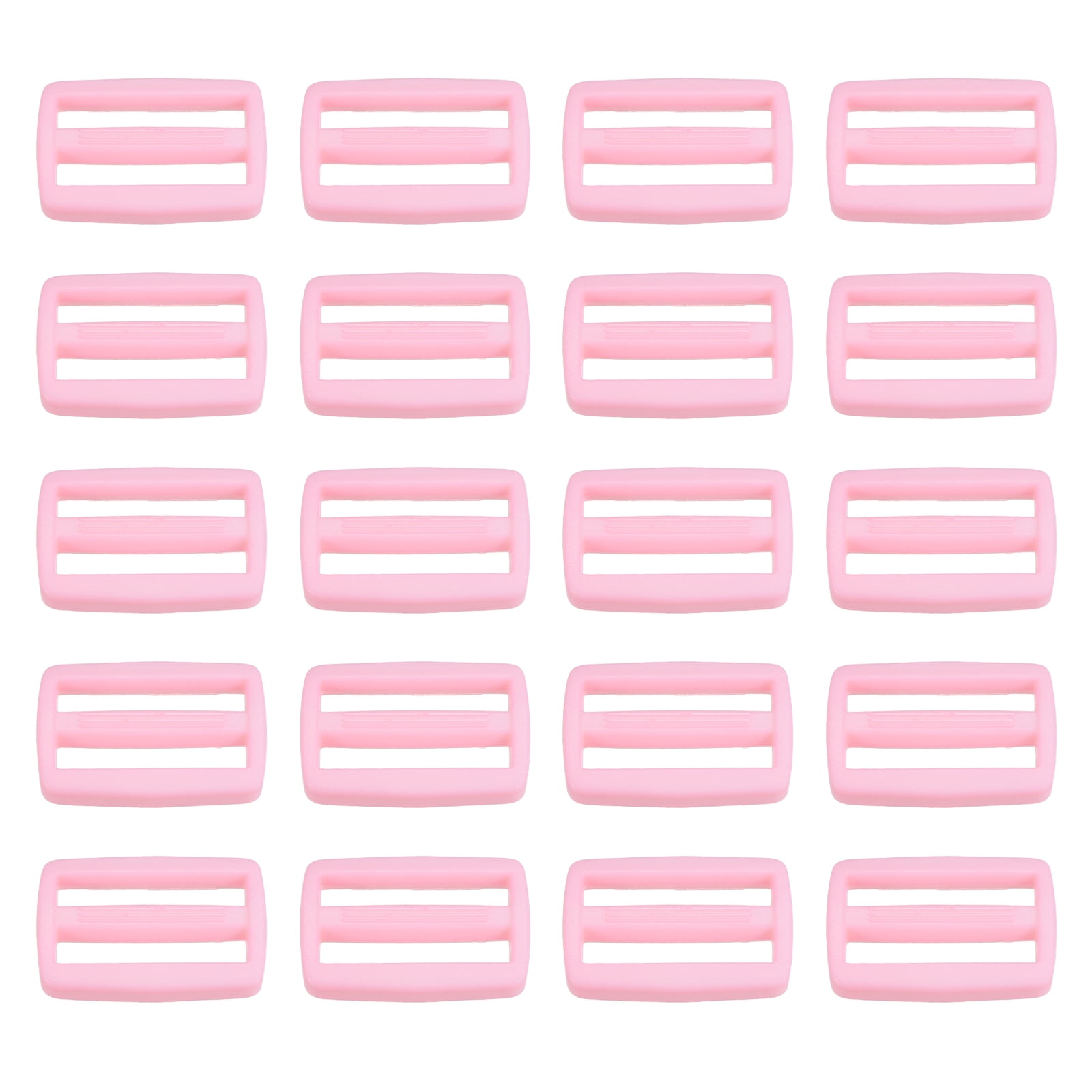 1 Inch Tri-Glide Slide Buckles Webbing Strap Fastener, Pink, 100 Pack ...