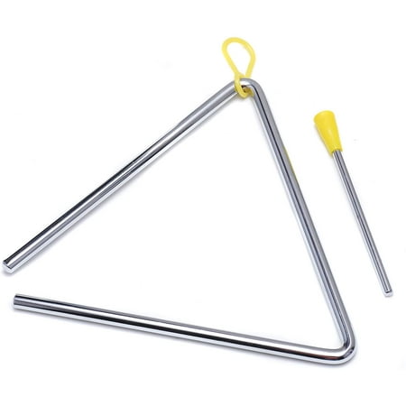 7 Inch Musical Steel Triangle Percussion Instrument With Striker ...