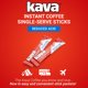 Kava Reduced Acid Instant Coffee Single Serve Stick Packets, 20 Count ...