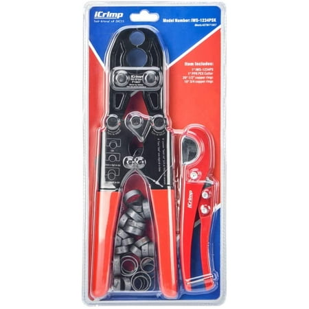 IWS- PSK 1/2 in. and 3/4 in. Dual PEX Crimp Tool for Copper Crimp Rings ...