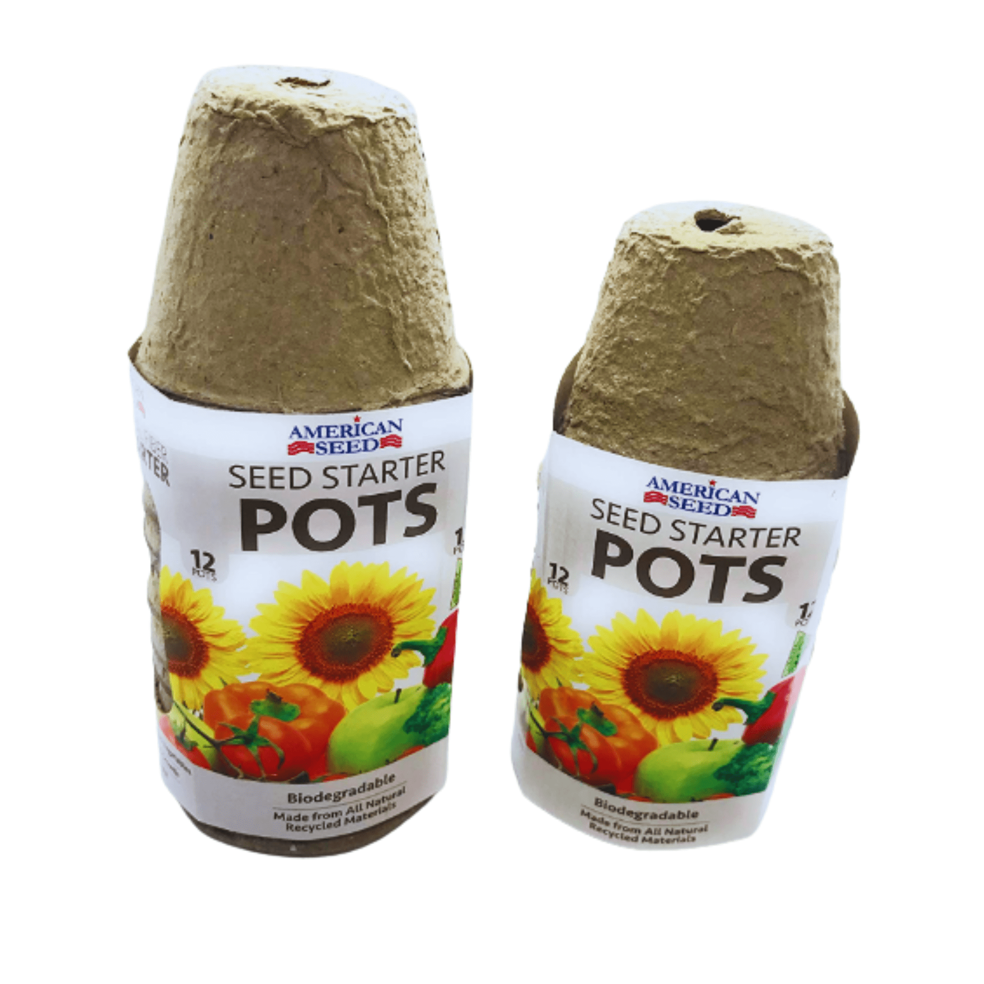 FSSTAM Biodegradable Seed Starter Pots, All Natural Fiber Organic ...