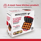 Holstein Housewares Rapid Cupcake Making Machine, 12 Piece, Red ...