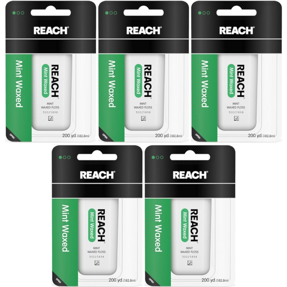 Click here for 5 Pack Reach Mint Waxed Dental Floss - 200 Yard Ea... prices